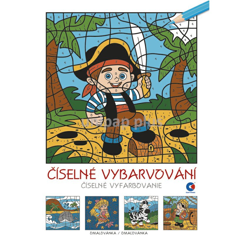 omalovánky A4 - číselné vybarvování